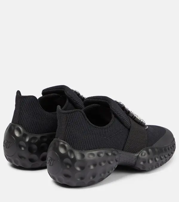 ROGER VIVIER Viv' Run Moonlight Strass Sneakers - Black