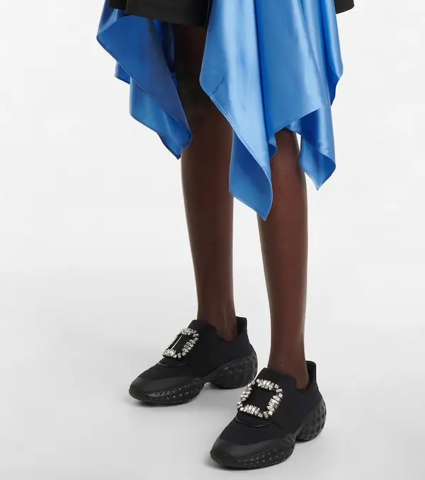 ROGER VIVIER Viv' Run Moonlight Strass Sneakers - Black