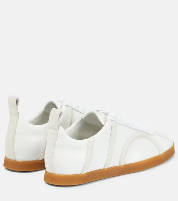 TOTEME Suede-trimmed Leather Sneakers