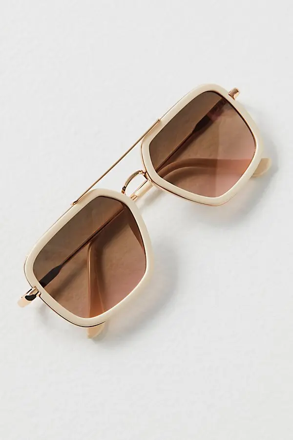 Free People Luna Classic Aviator Sunglasses