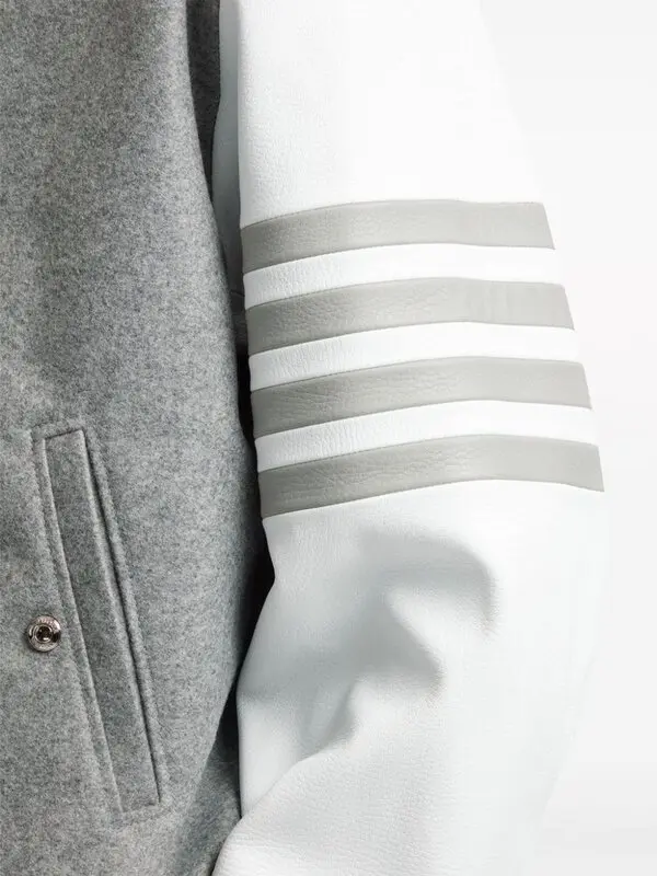 Thom Browne 4-bar Stripe Bomber Jacket - Grey