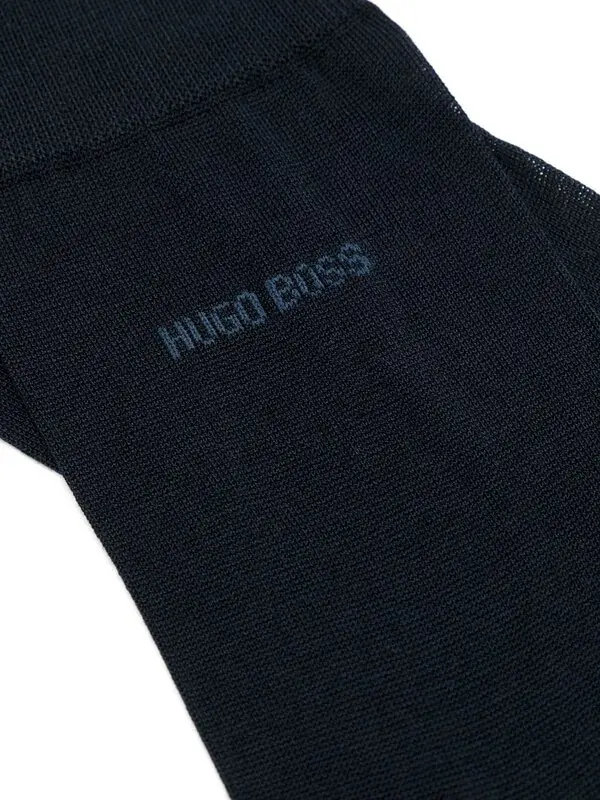 BOSS Logo-print Ankle Socks - Black