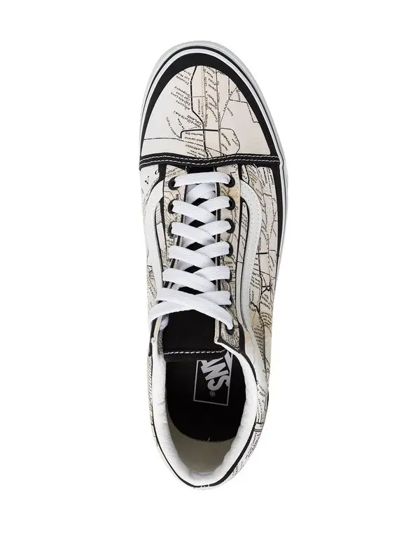 VANS Old Skool Map-print Sneakers - White