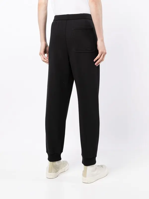 PORTS V Slogan-print Track Pants - Black