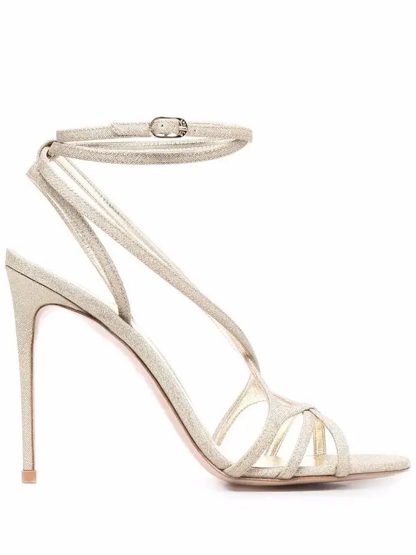LE SILLA Metallic Strap-wrap Sandals - Gold