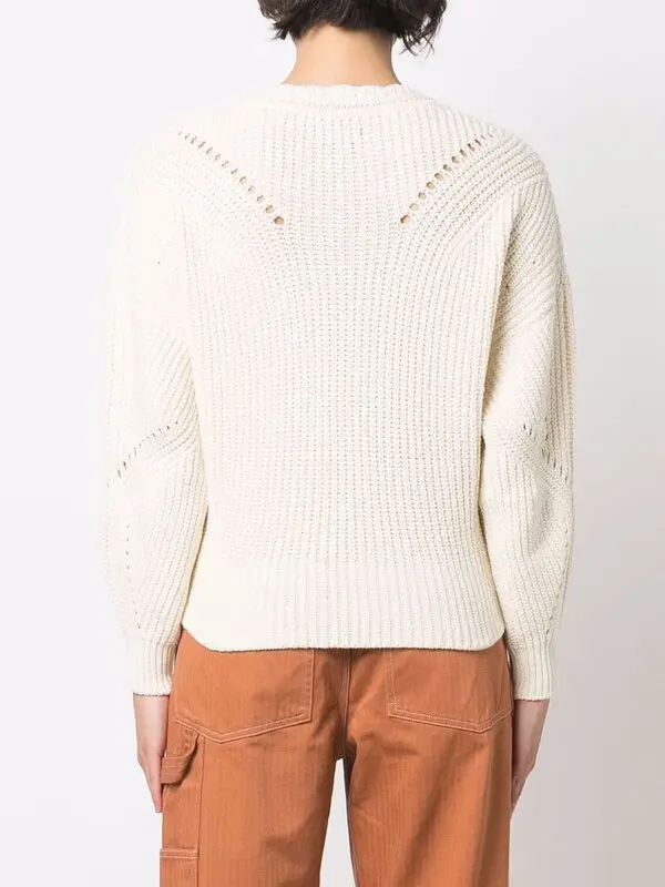 Isabel Marant Lace-up Ribbed-knit Jumper