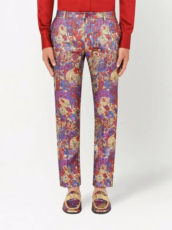 Dolce & Gabbana Patterned Jacquard Trousers