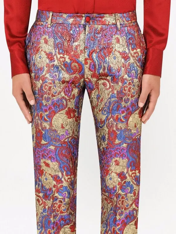 Dolce & Gabbana Patterned Jacquard Trousers
