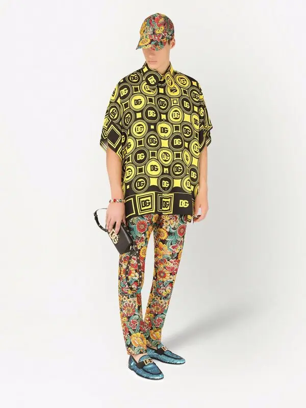 Dolce & Gabbana Patterned Jacquard Trousers - Yellow