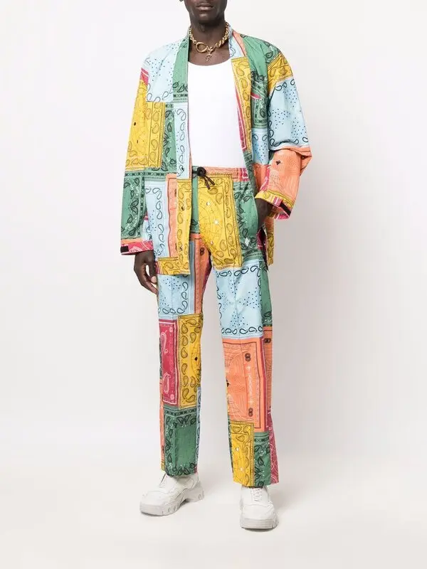 COUNTY OF MILAN Bandana-print Straight-leg Trousers