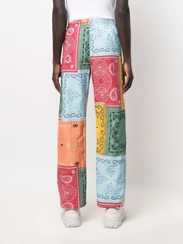COUNTY OF MILAN Bandana-print Straight-leg Trousers
