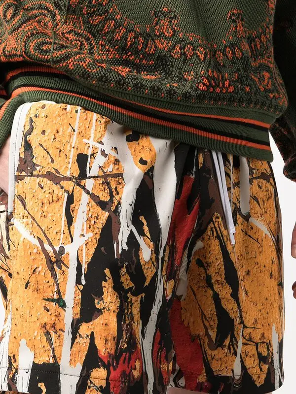 Amiri Paint Splatter Above-knee Shorts