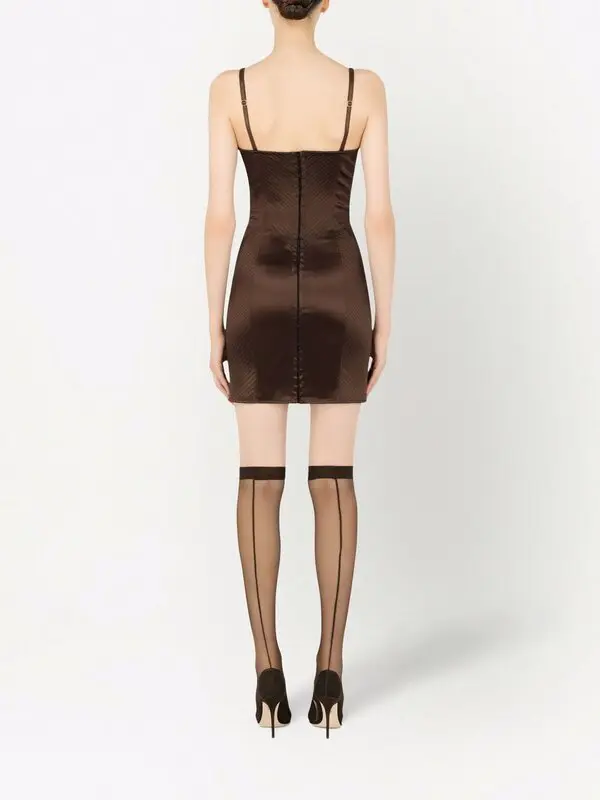 Dolce & Gabbana Satin Corset Mini Dress