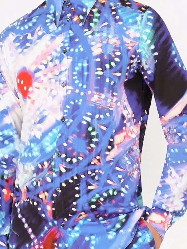 Dolce & Gabbana Graphic Print Long-sleeve Shirt - Blue