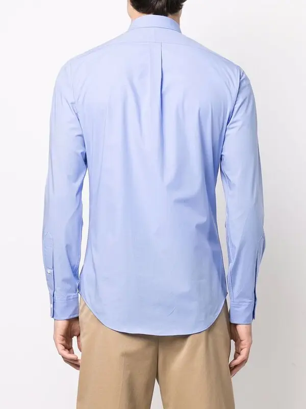 Polo Ralph Lauren Long-sleeve Buttoned Collar Shirt - Blue