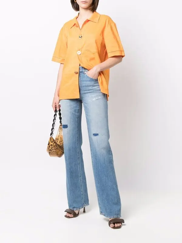 DONDUP Distressed Wide-leg Jeans - Blue