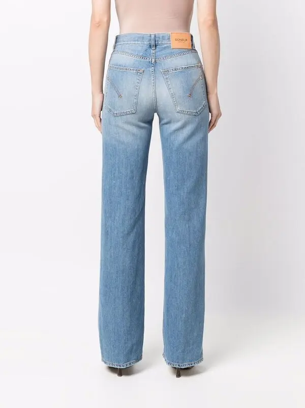 DONDUP Distressed Wide-leg Jeans - Blue