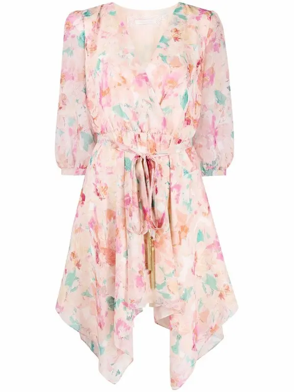 Patrizia Pepe Maxi Blooming Rose-print Mini Dress