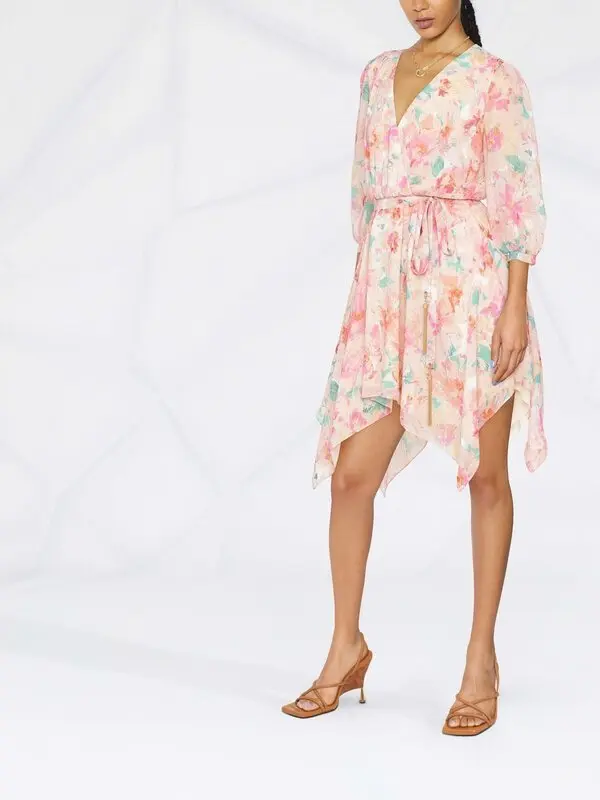 Patrizia Pepe Maxi Blooming Rose-print Mini Dress