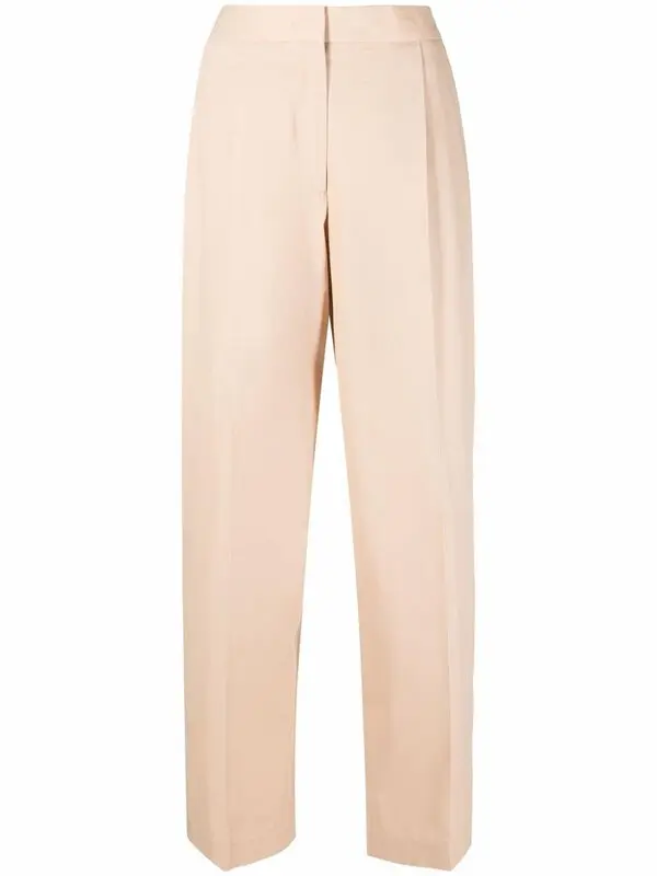 JIL SANDER High-waisted Trousers - Neutrals