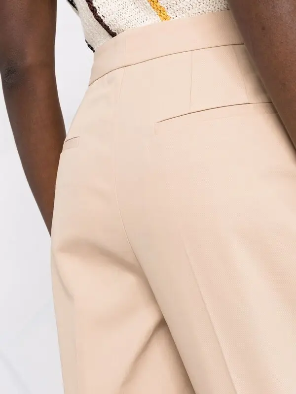 JIL SANDER High-waisted Trousers - Neutrals