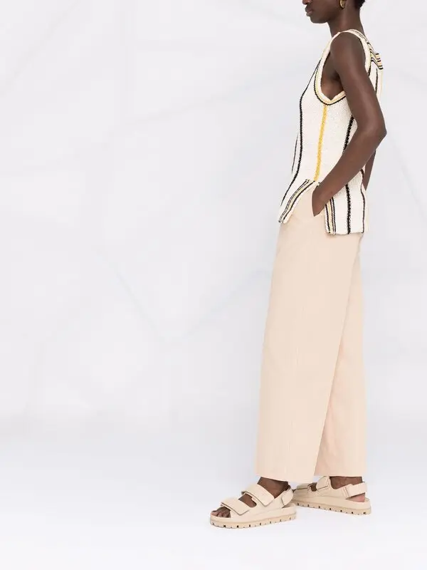 JIL SANDER High-waisted Trousers - Neutrals