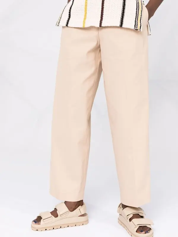 JIL SANDER High-waisted Trousers - Neutrals