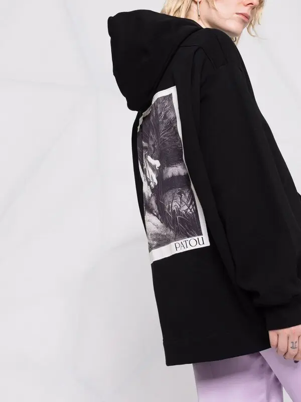 PATOU Funnel-neck Graphic Hoodie