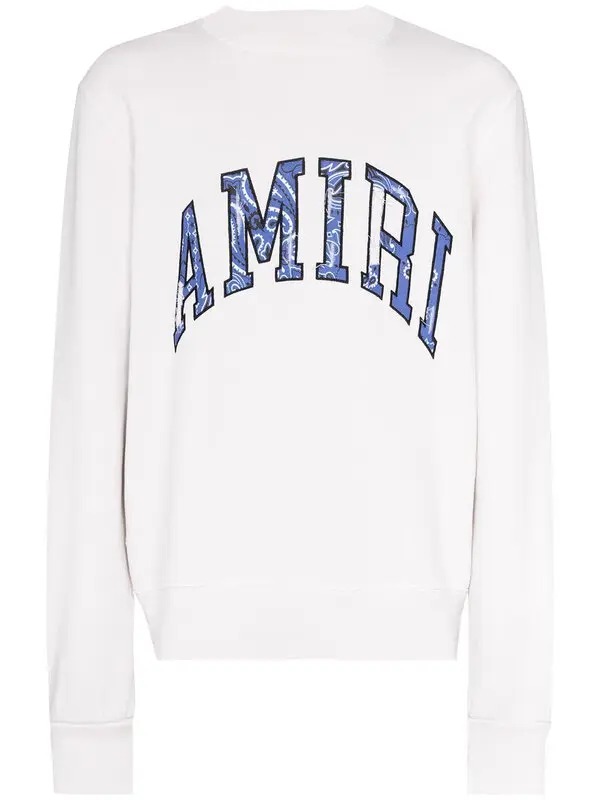 Amiri Bandana Logo Appliqué Sweatshirt - White