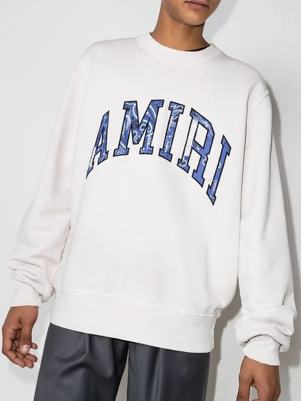 Amiri Bandana Logo Appliqué Sweatshirt