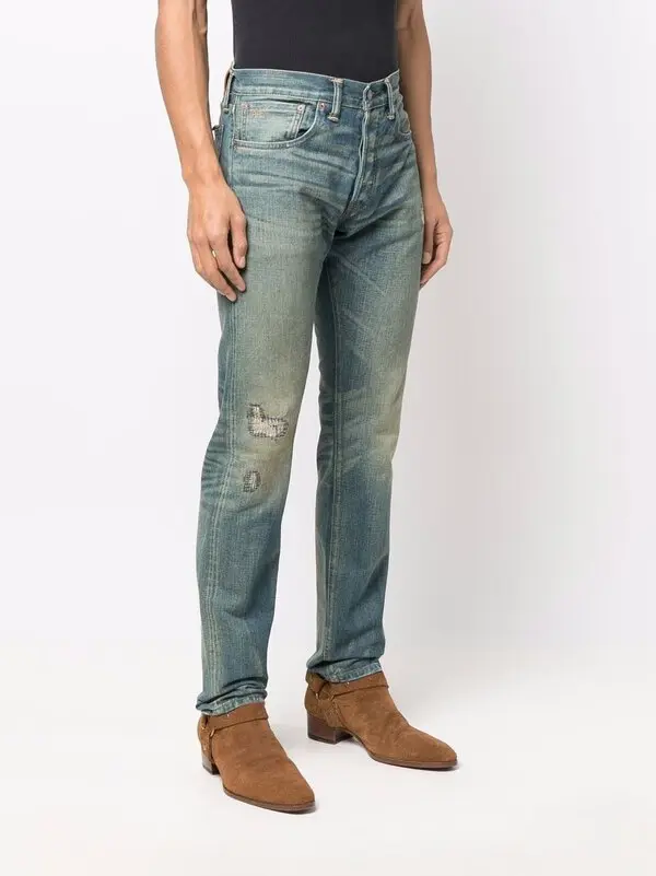 Ralph Lauren Ripped Straight-leg Jeans