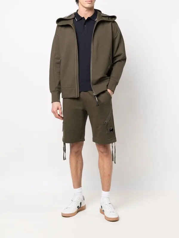 C.P. COMPANY Zip-pocket Cotton Track Shorts