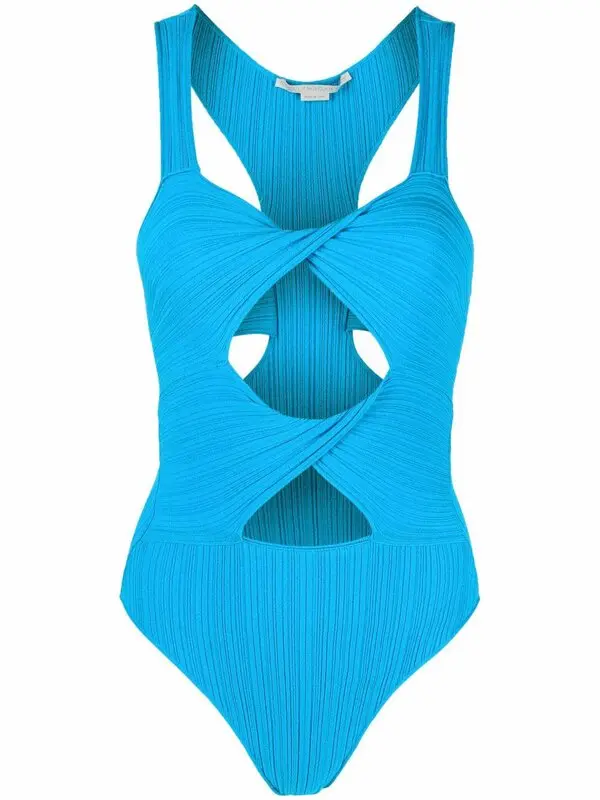 Stella McCartney Cut-out Knit Bodysuit - Blue
