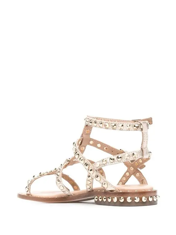 Ash Studded Double-buckle Sandals - Metallic