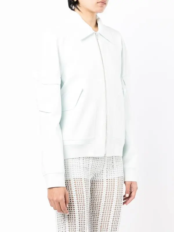 DION LEE Zip-up Fitted Bomber Jacket
