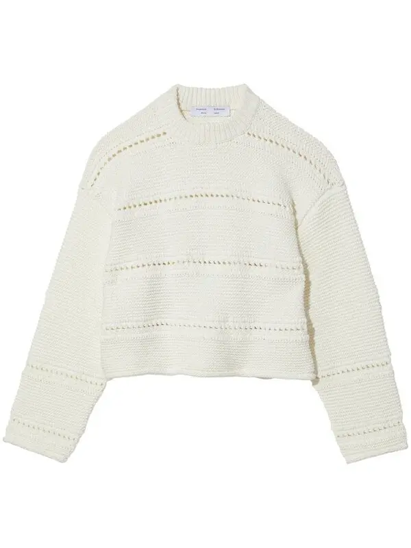 Proenza Schouler White Label Cropped Open-knit Jumper