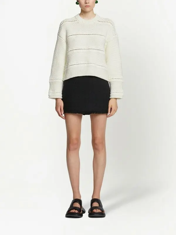 Proenza Schouler White Label Cropped Open-knit Jumper