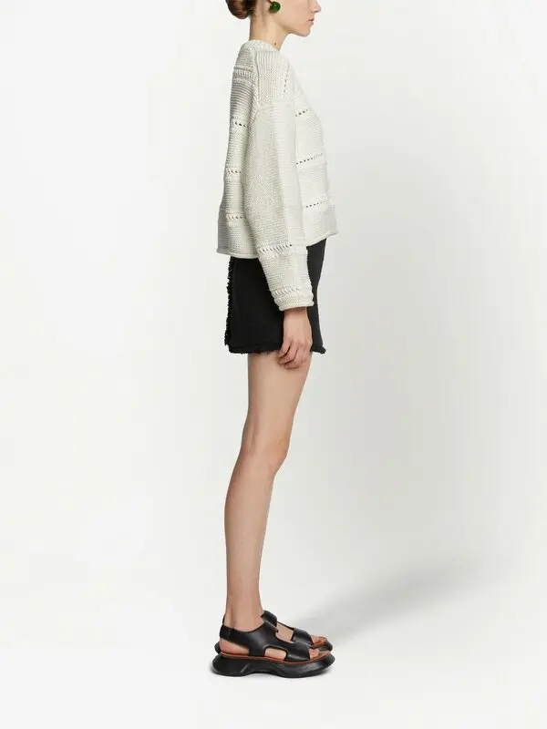 Proenza Schouler White Label Cropped Open-knit Jumper