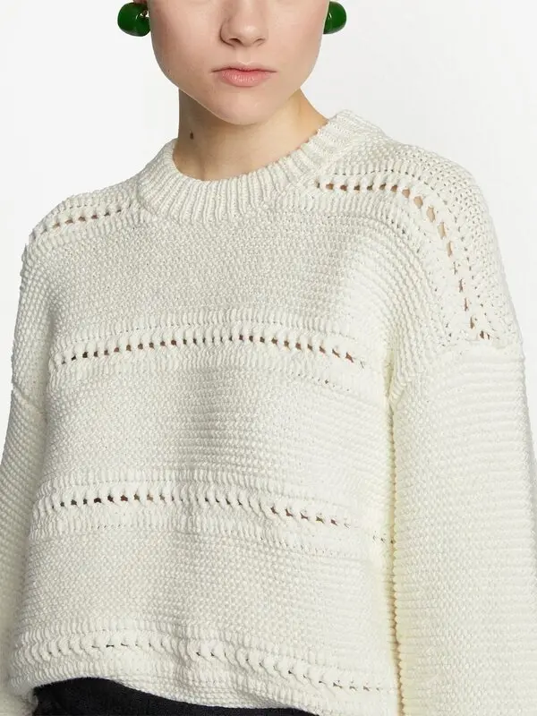 Proenza Schouler White Label Cropped Open-knit Jumper
