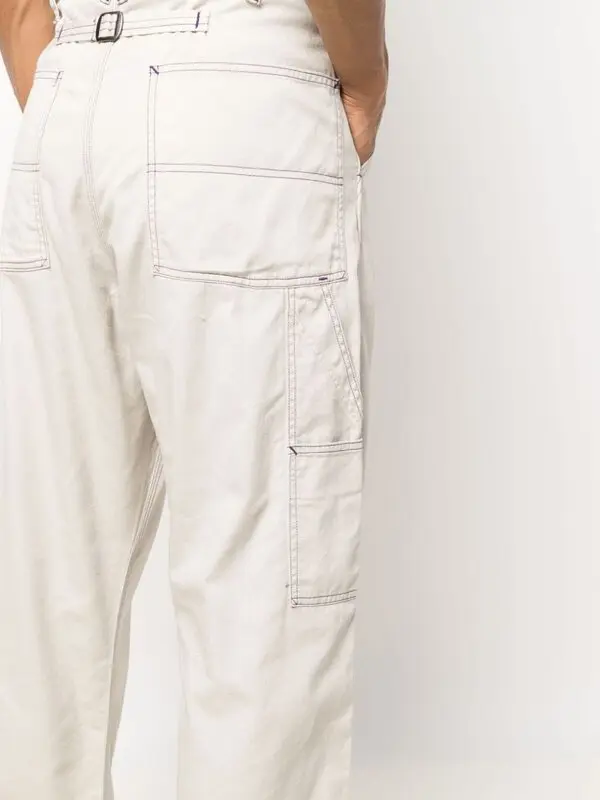 Needles X Smith's Butterfly-embroidered Trousers - Neutrals