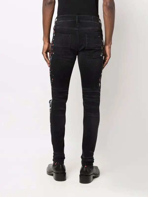 Amiri Paint Print Skinny Jeans