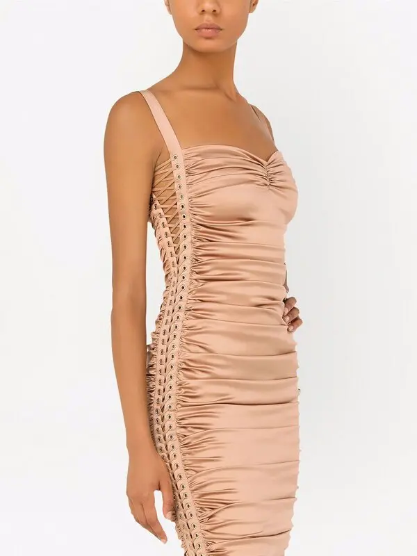 Dolce & Gabbana Ruched Mid-length Dress - Neutrals