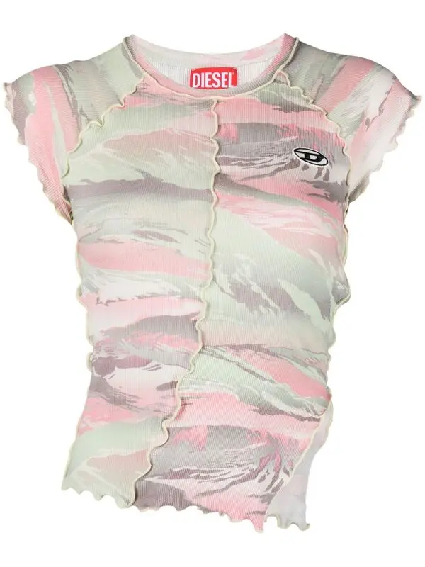 DIESEL® Cl-t-skyover Camouflage Top - Green