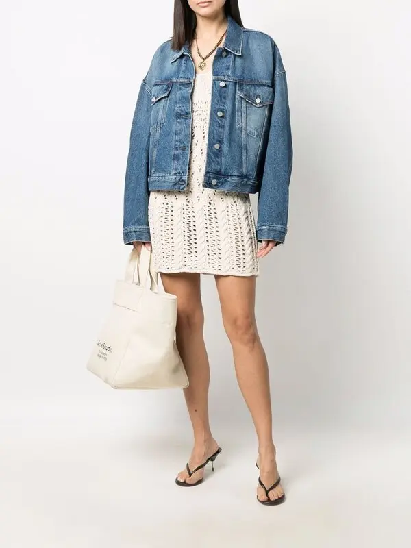 Acne Studios Cropped Denim Trucker Jacket