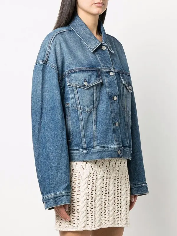 Acne Studios Cropped Denim Trucker Jacket