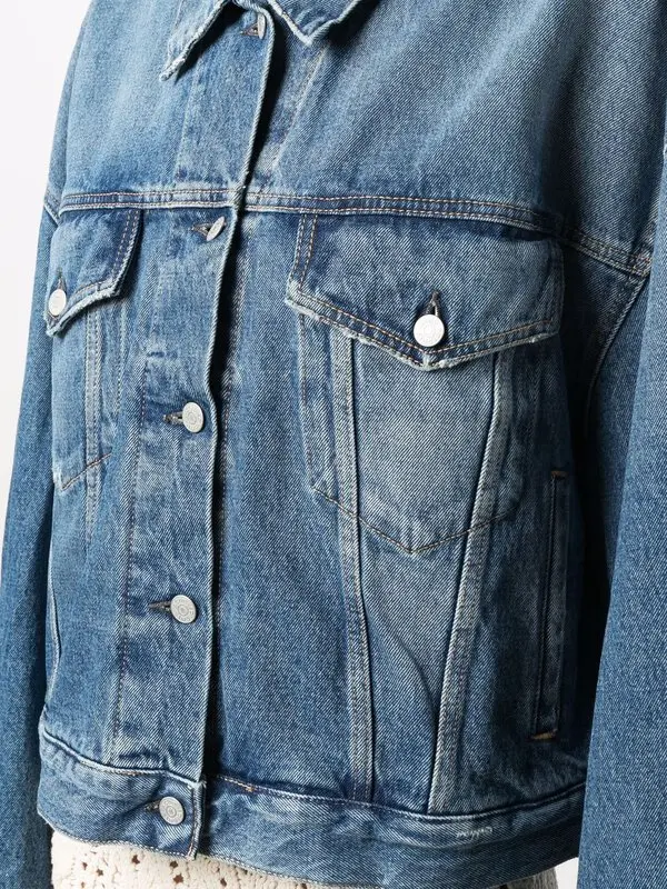 Acne Studios Cropped Denim Trucker Jacket