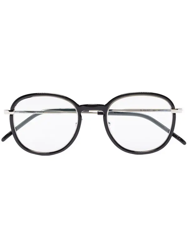 Saint Laurent Round Frame Eyeglasses - Black