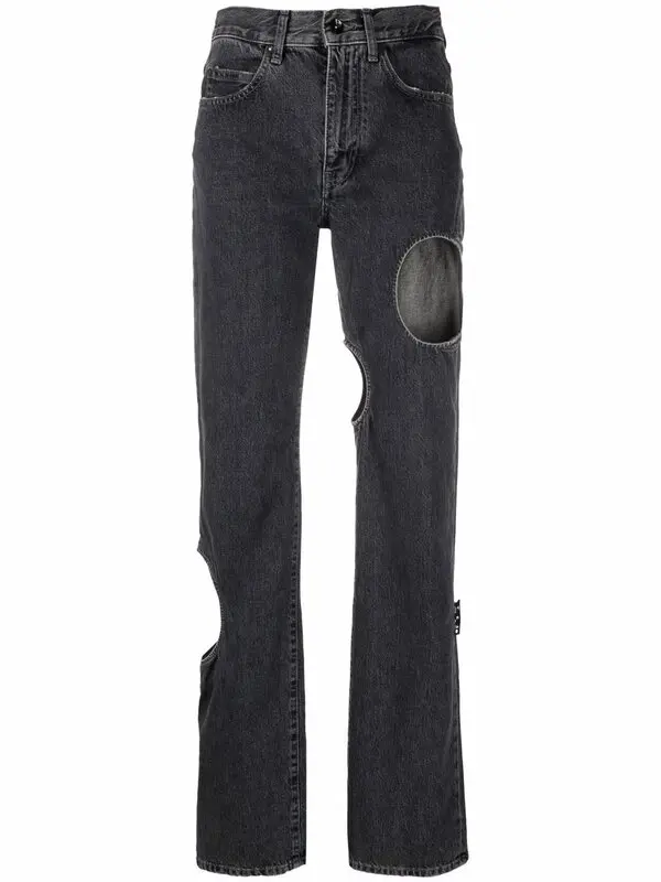 Off-White Meteor Straight-leg Jeans - Grey