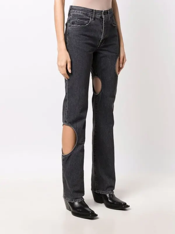 Off-White Meteor Straight-leg Jeans - Grey