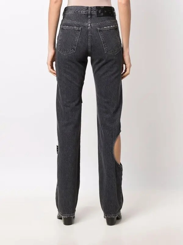 Off-White Meteor Straight-leg Jeans - Grey